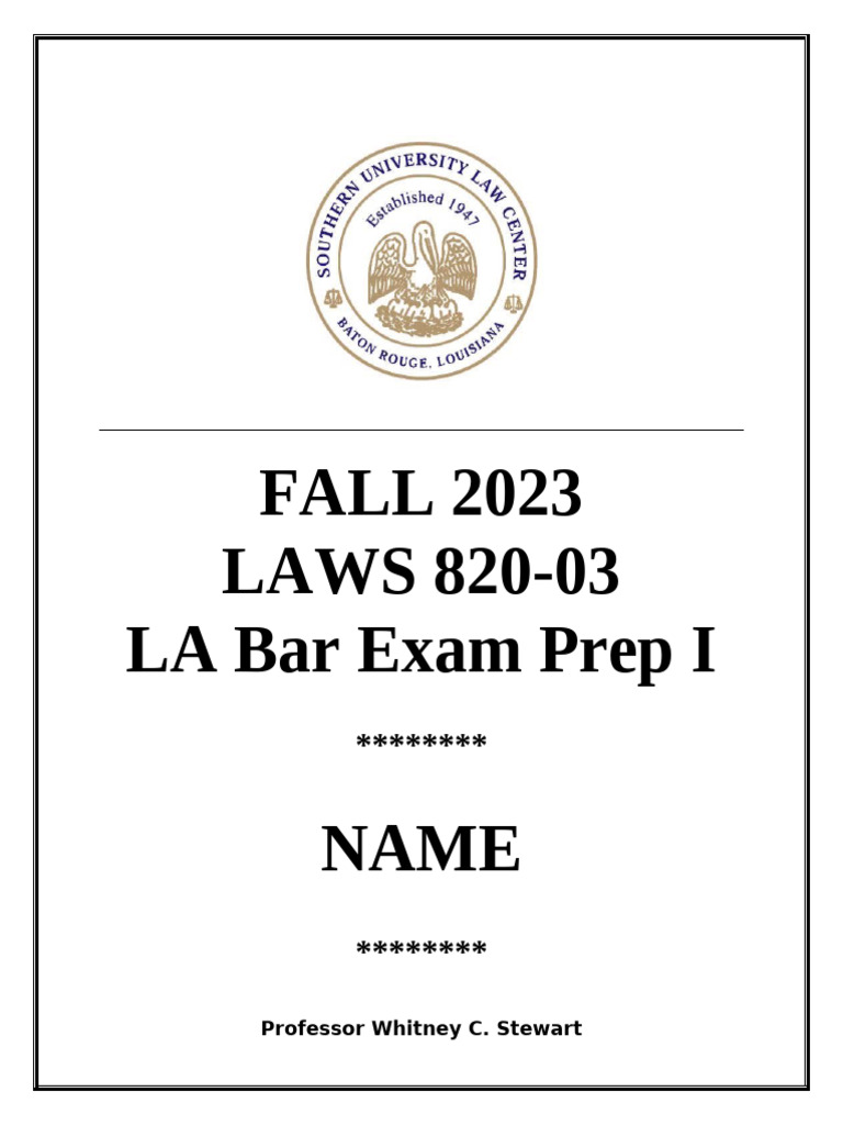 Bar Prep - Fall Binder Cover | PDF