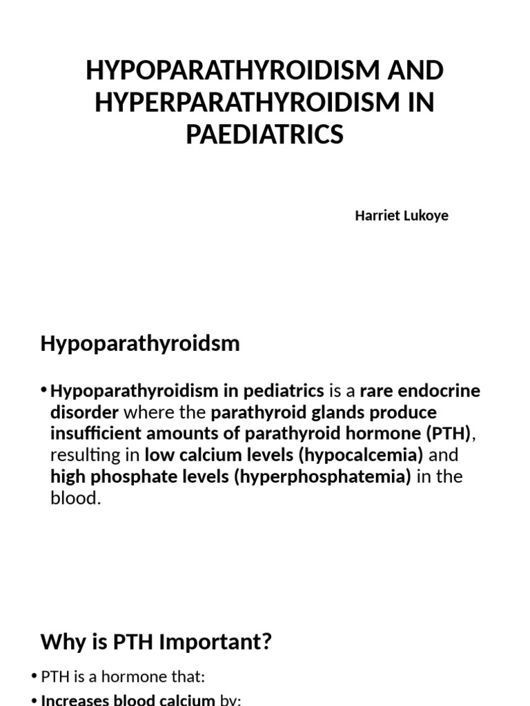 Hypoparathyroidism vs Hyperparathyroidism | PDF | Parathyroid Gland ...