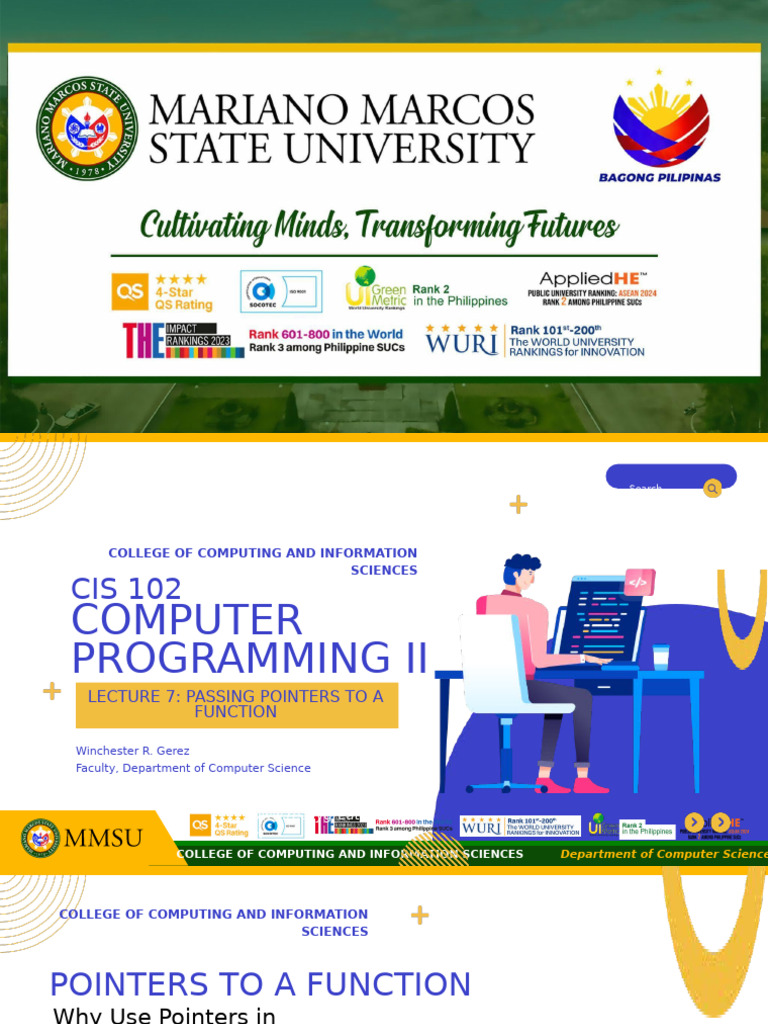 Lecture 7 Passing Pointers To A Function | PDF | Pointer (Computer Programming) | Variable ...