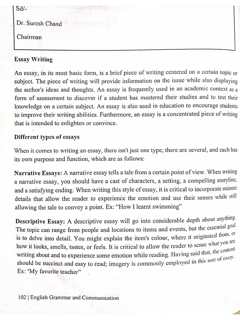 Writing Essays | PDF