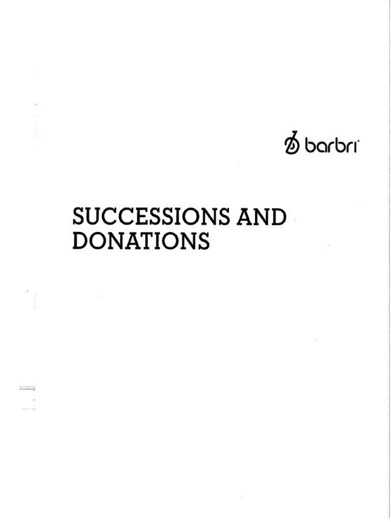 Successions and Donations | PDF