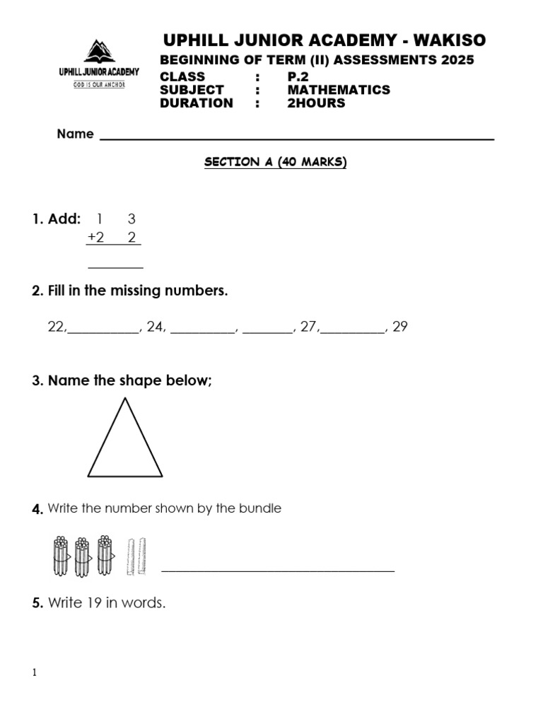 P.2 MTC Eot 3 Exams 2023 | PDF | Chess Theory | Chess