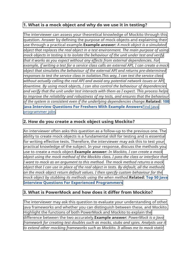 Mockito | PDF | Method (Computer Programming) | Computer Programming