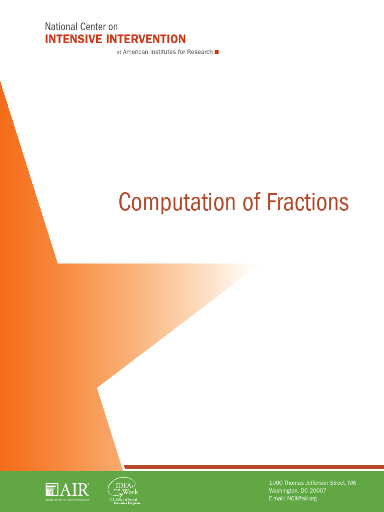 Computation of Fractions Addition Subtraction Multiplication Division | PDF | Mathematics ...