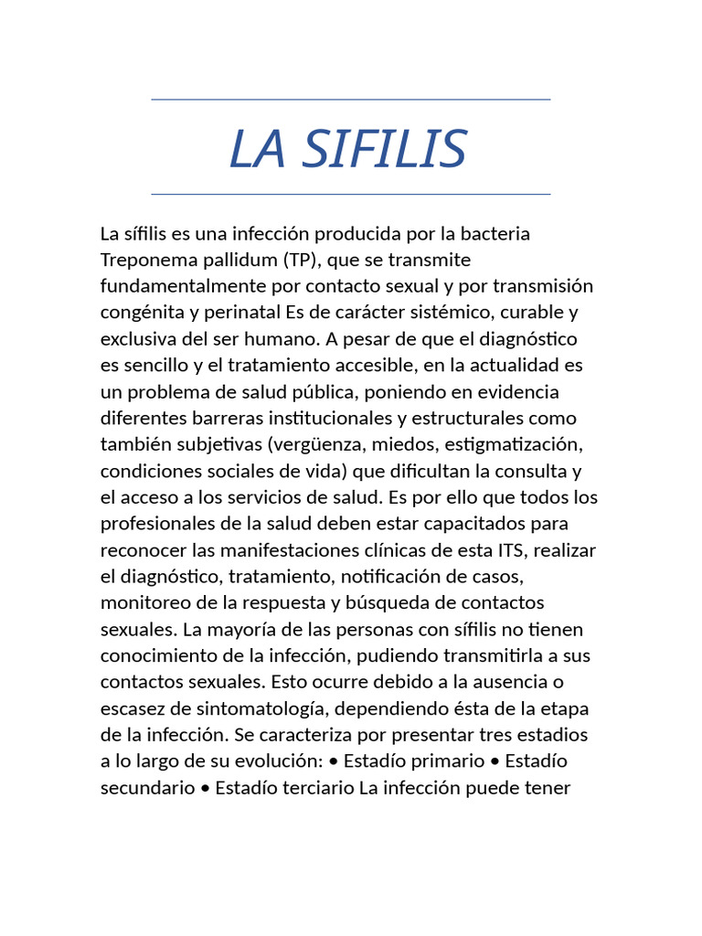 Sifilides nigricans en la sífilis | PDF | Medicina | Especialidades Medicas