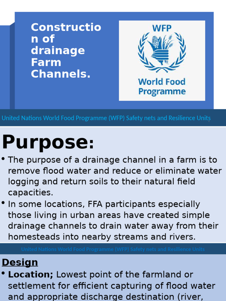 Construction of Drainage Farm Channels. | PDF | Drainage | River