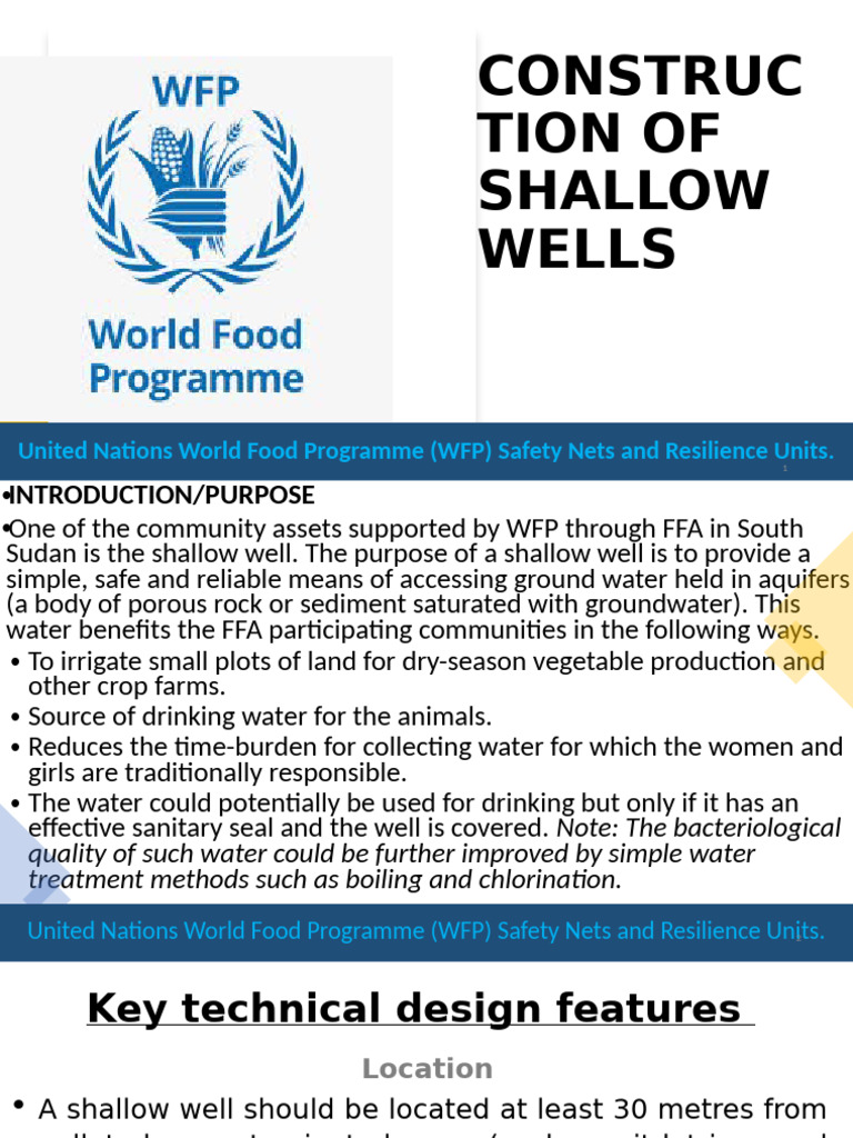 Construction of The Shallow Wells Training. | PDF | Groundwater | Environmental Science