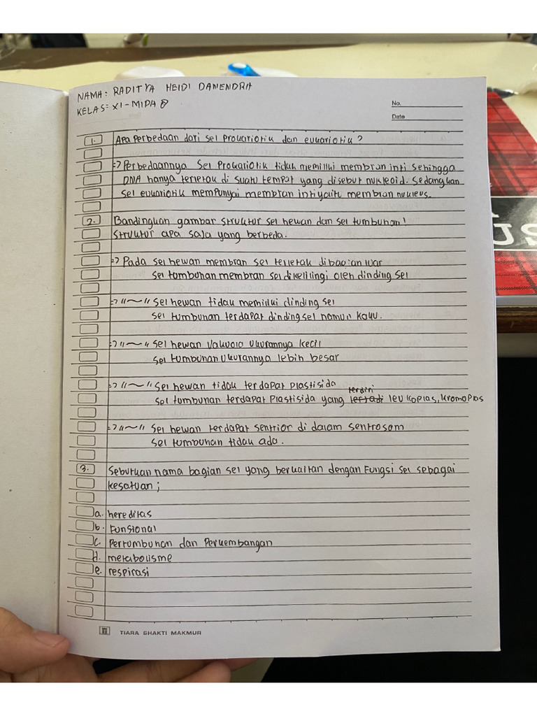 Raditya Heidi - Tugas Stuktur Sel | PDF