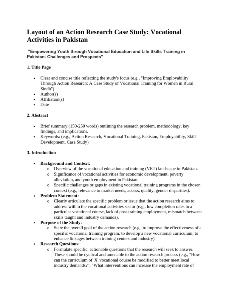 Layout of An Action Research Case Study | PDF | Action Research ...