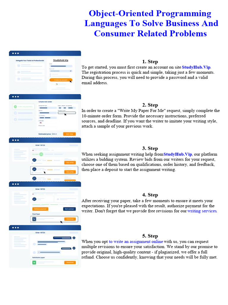 Object-Oriented Programming Languages To Solve Business and Consumer Related Problems | PDF ...
