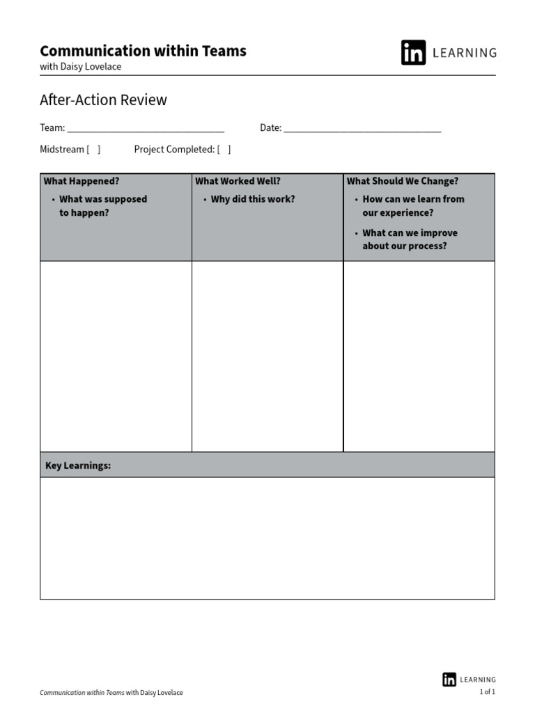 After Action Review | PDF
