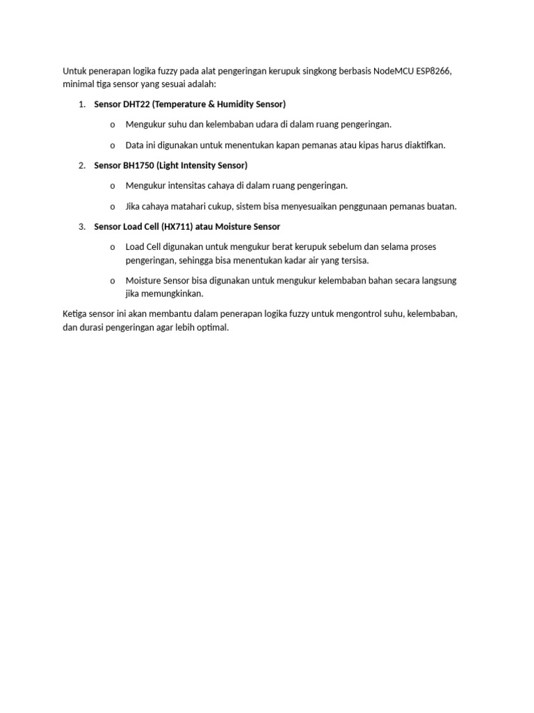 Untuk Penerapan Logika Fuzzy Pada Alat Pengeringan Kerupuk Singkong ...