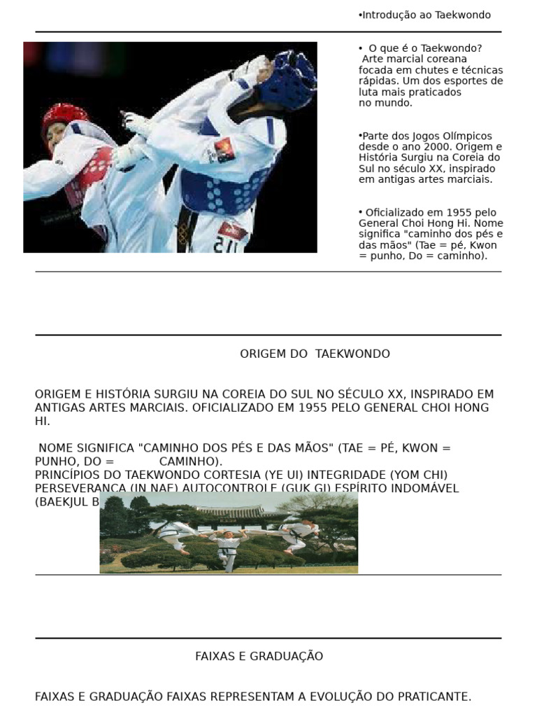 Trabalho Taekwondo | PDF