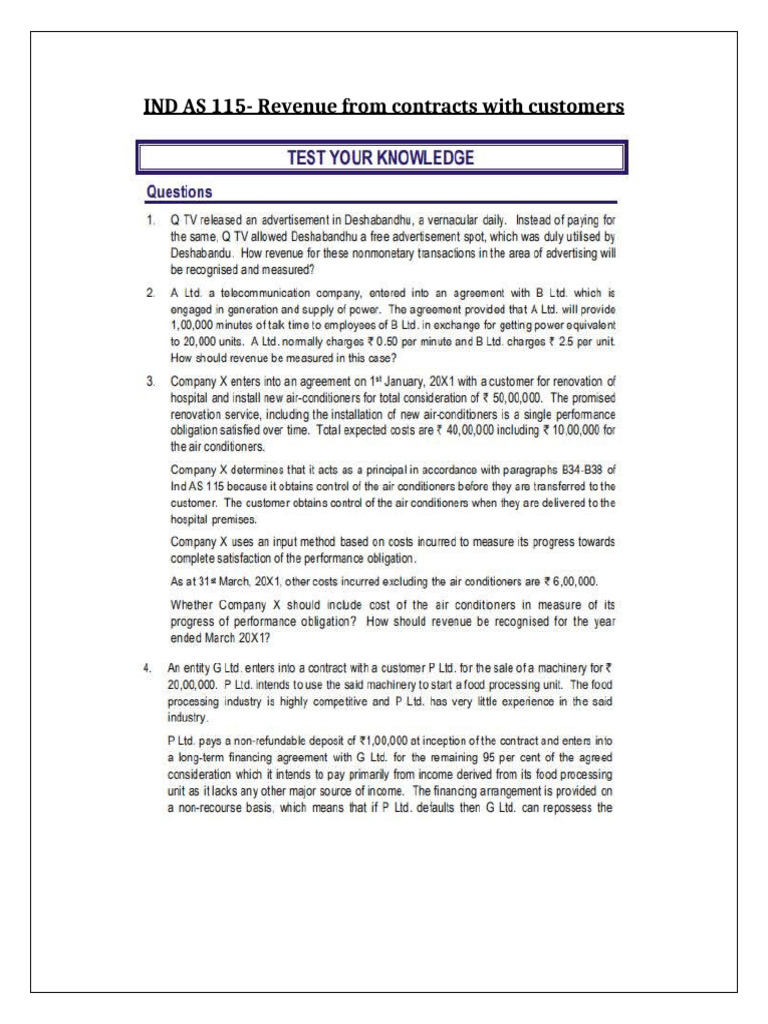 IND As 115 Practical Problem | PDF