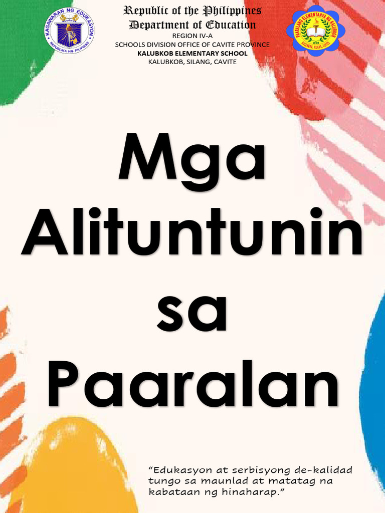 Alituntunin NG Paaralan | PDF