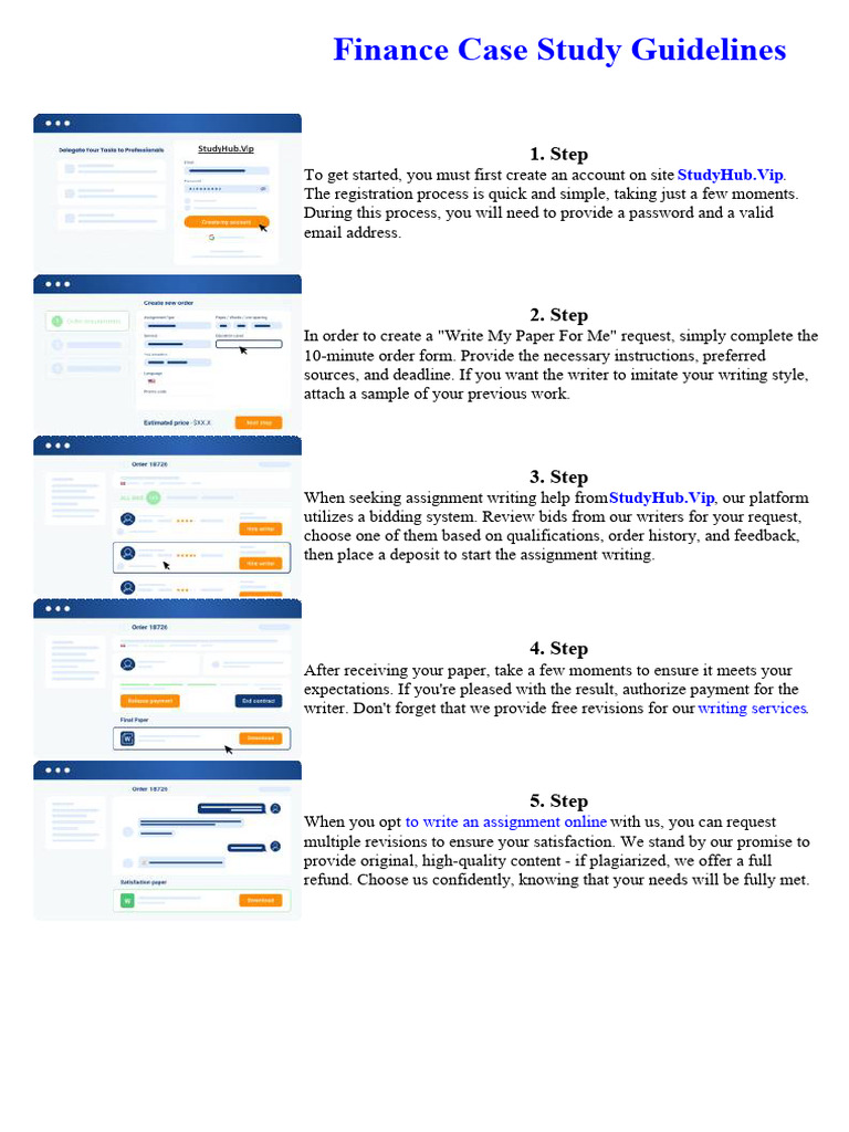 Finance Case Study Guidelines | PDF | World Wide Web | Internet & Web