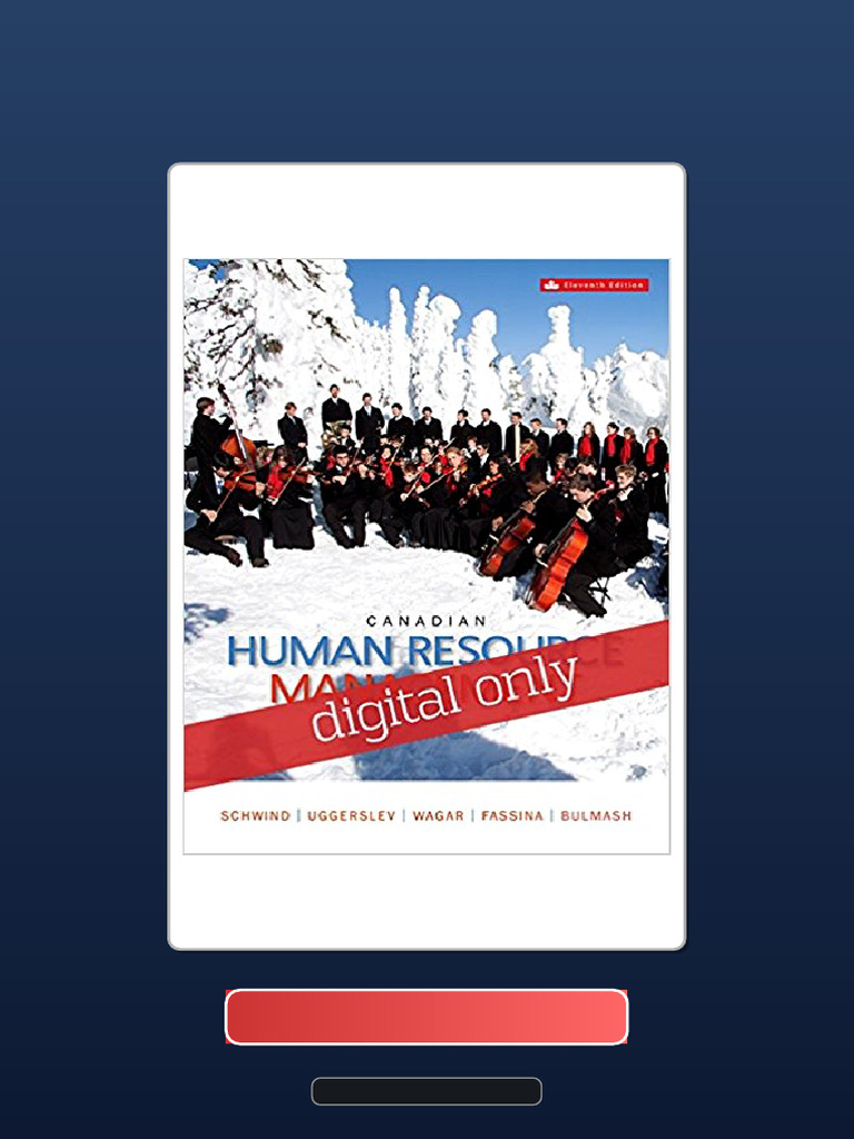 Human Resource Management Canadian 11th Edition by Hermann Schwind ...