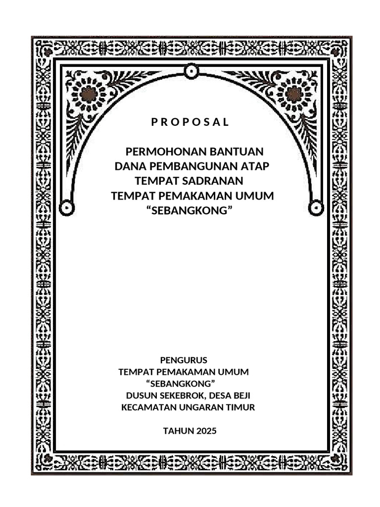 Proposal Pendopo Makam | PDF