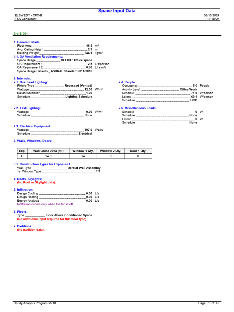 Input Data - 3rd Floor - B | PDF | Lighting | Ventilation (Architecture)