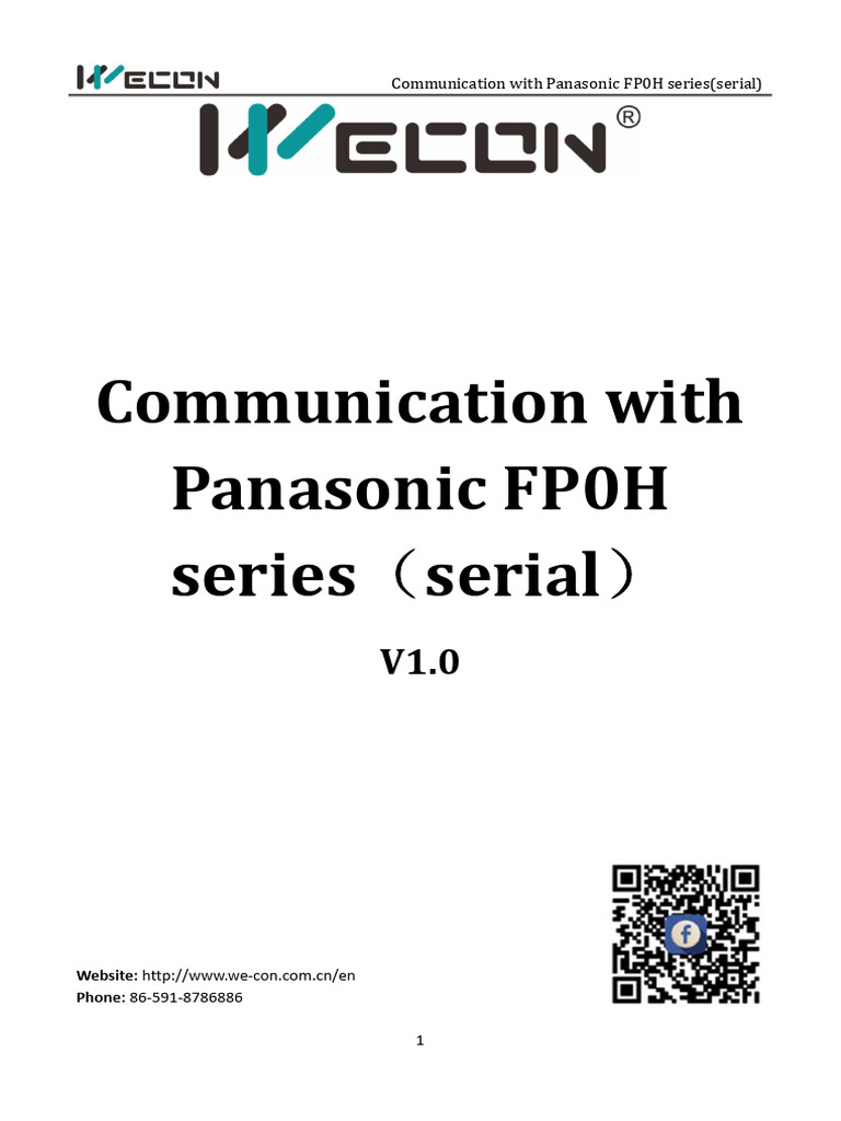 Communication with Panasonic FP0H series(serial) | PDF | Programmable Logic Controller ...