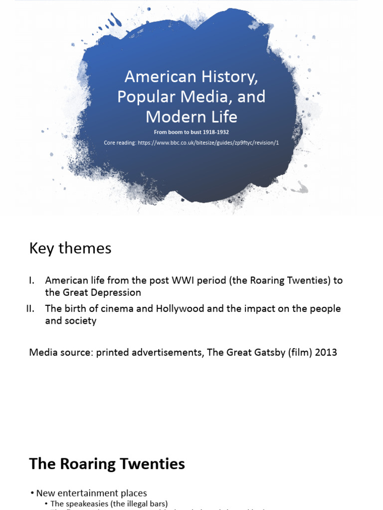Topic 4 | PDF | Cinema Of The United States | Roaring Twenties