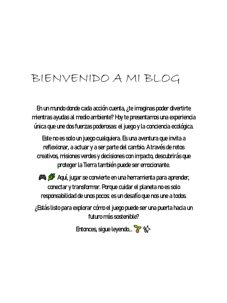Bienvenido A Mi Blog | PDF