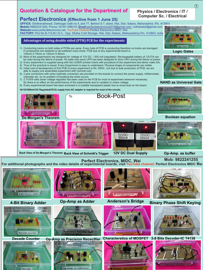 Quotation for Electronics Experimental Boards | PDF | Operational ...