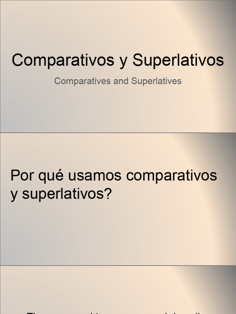 Comparativos y Superlativos | PDF