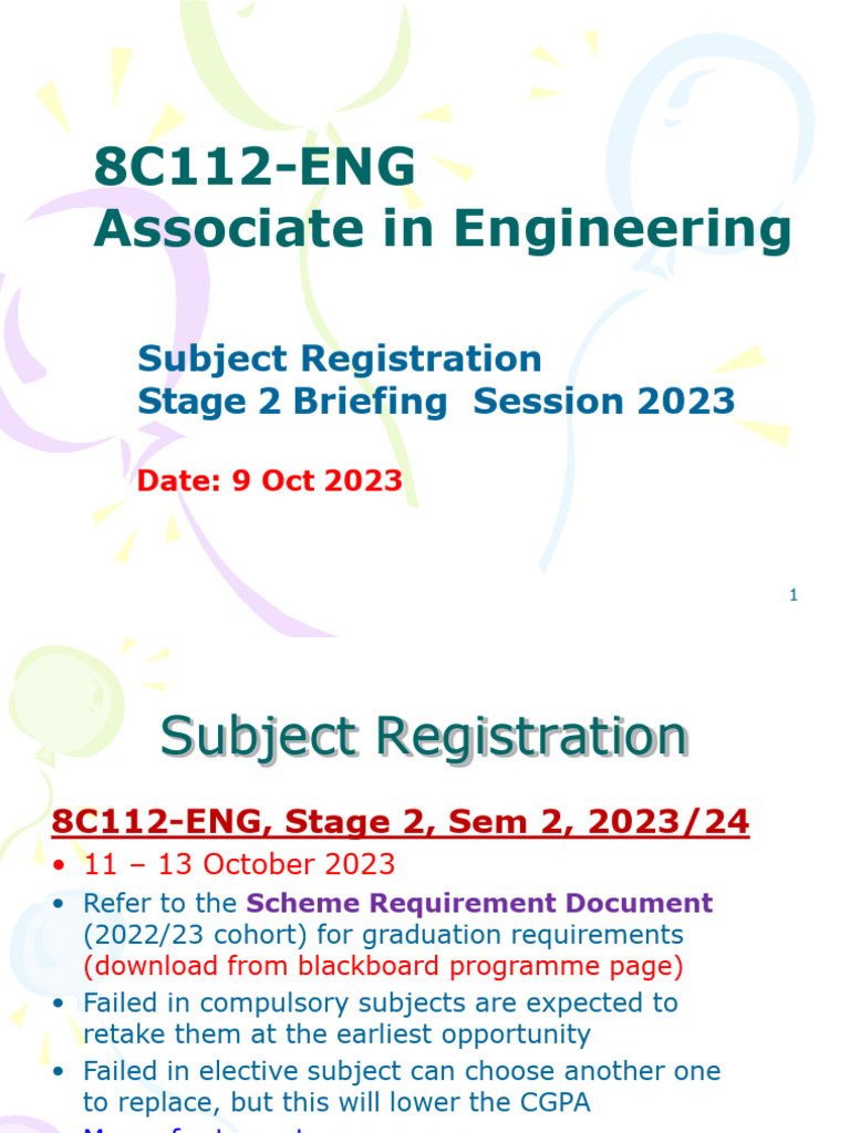 HKCC Subject Registration Guide 2023 | PDF | Engineering | Bachelor Of ...