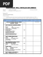 Manual Instalasi IPAL Aerasi | PDF