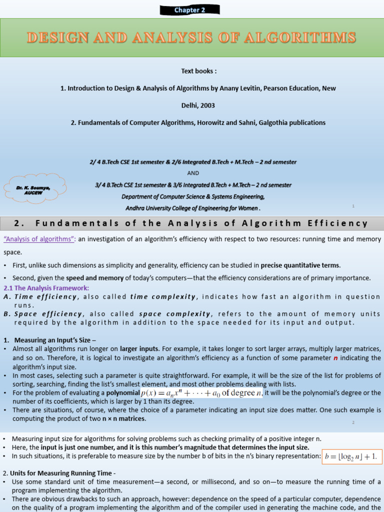 Unit 1 (B) - Mi0rWGjk0afTHzcMQLd | PDF | Recurrence Relation | Multiplication