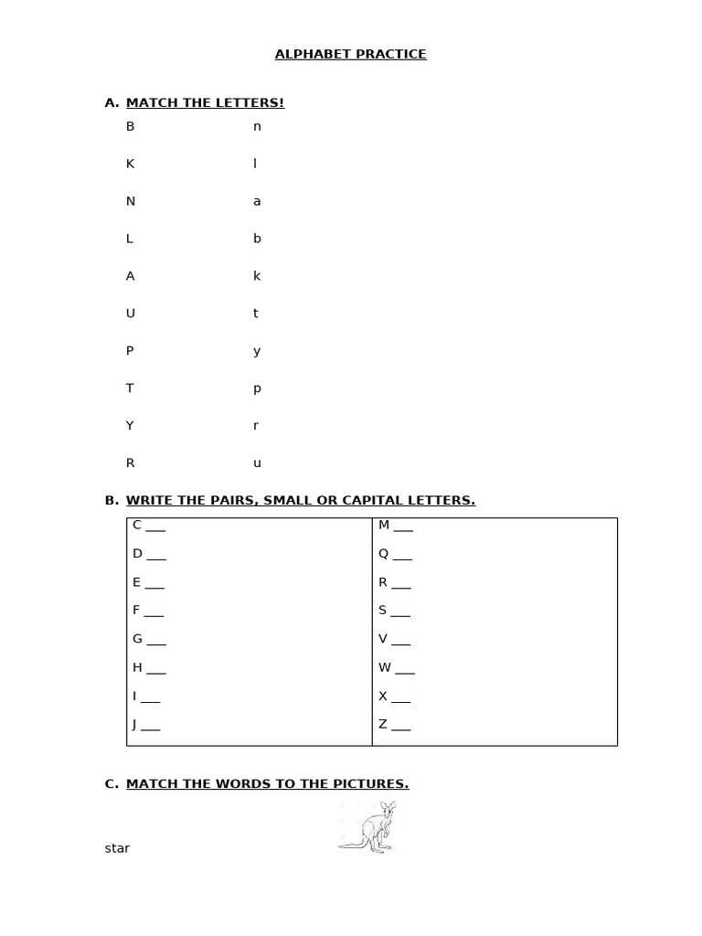 Alphabet Practice Activities for Kids | PDF