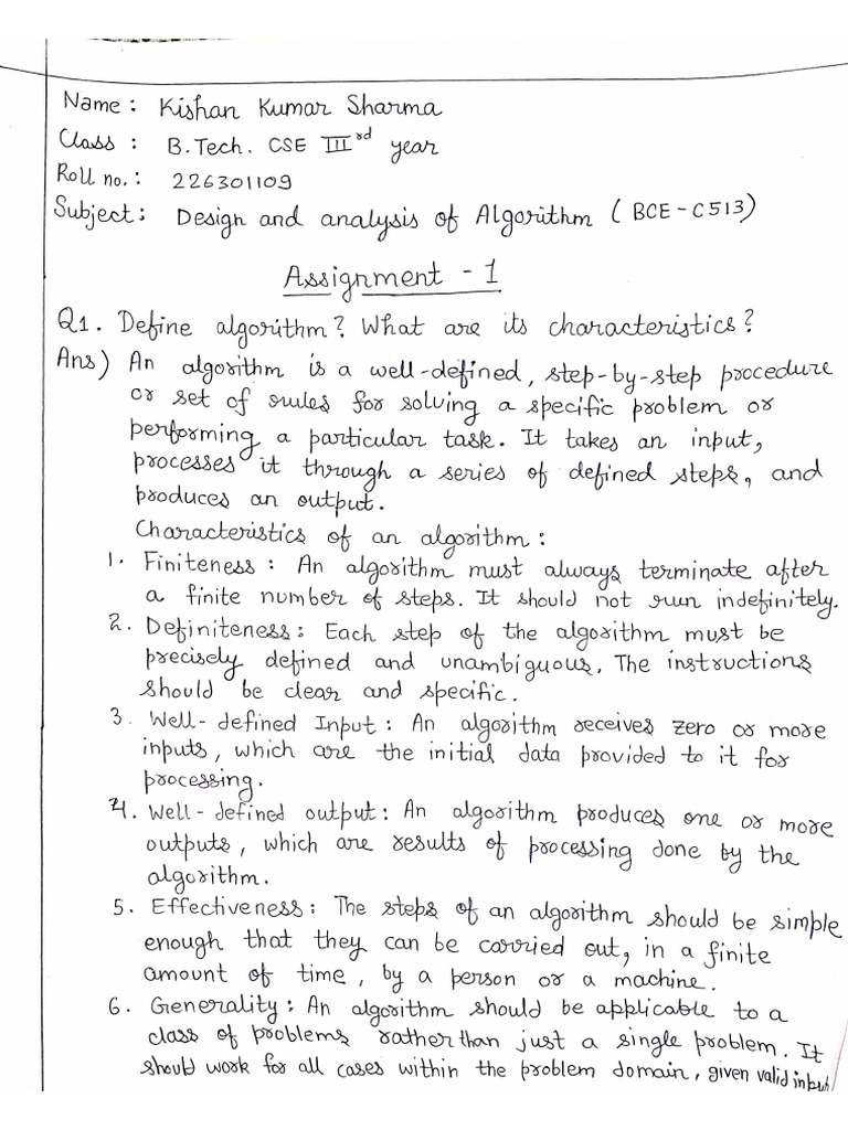 Assgnmnt 1 DAA Kishan | PDF