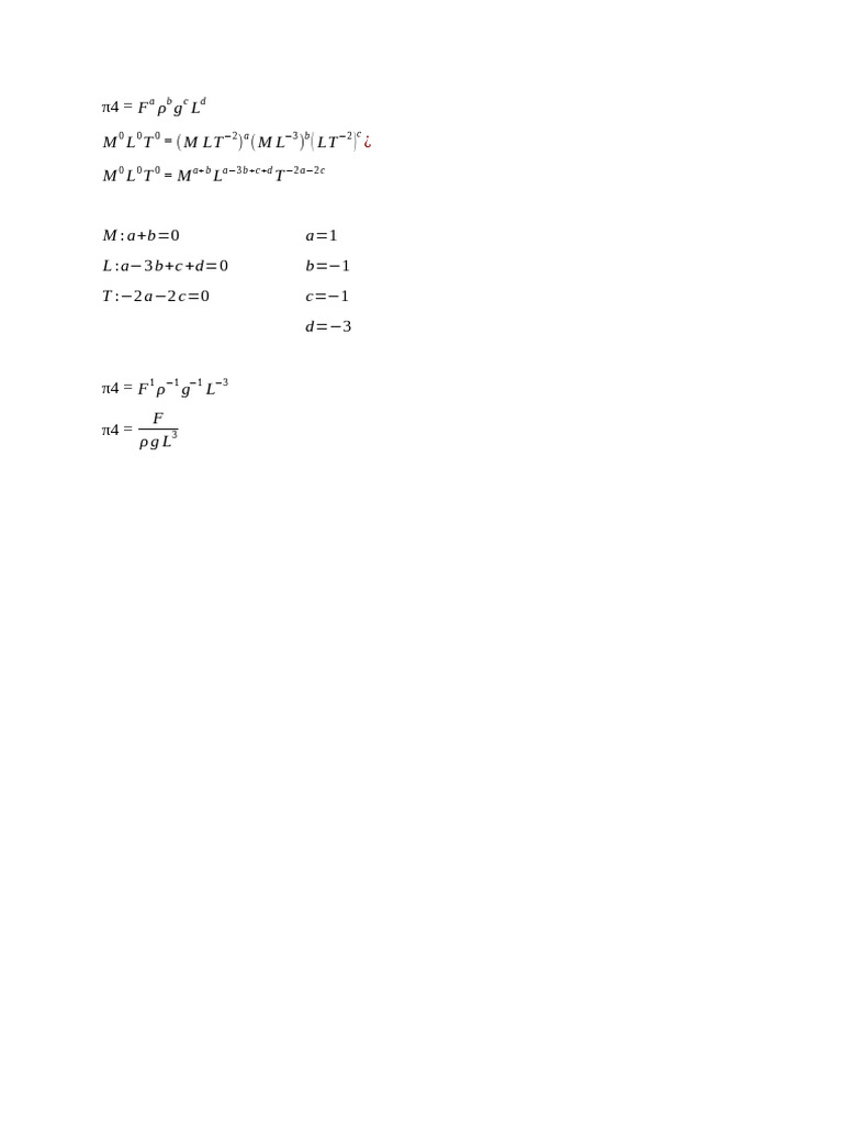 Buckingham Pi Theorem Application | PDF