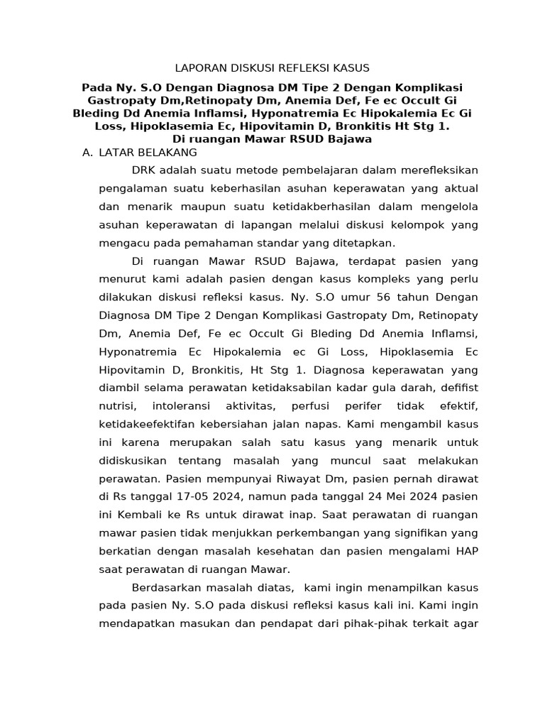 Diskusi Kasus DM Tipe 2 dan Komplikasi | PDF