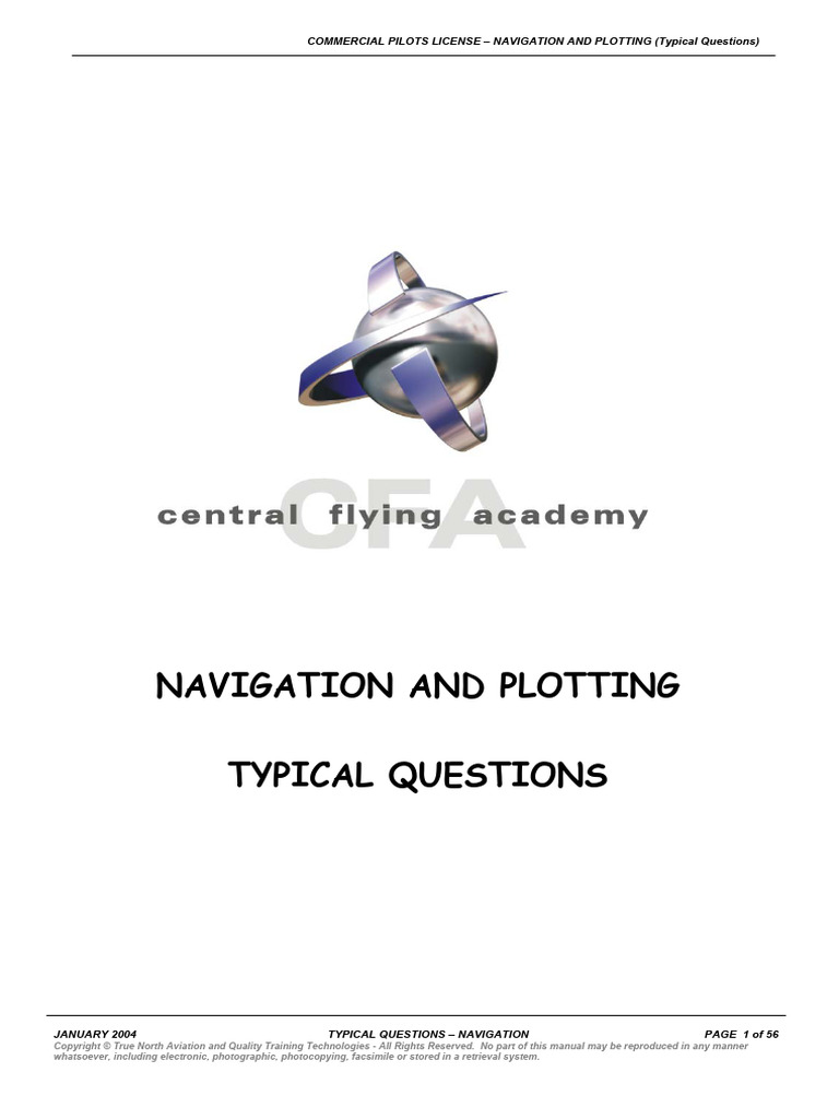 Navigation Questions for Pilots | PDF | Longitude | Latitude