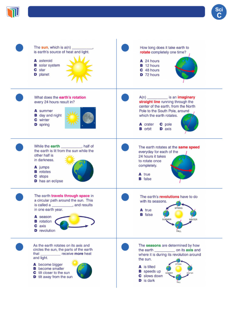 Worksheet Science Grade 3 Earth in Space 0 Déverrouillé | PDF ...