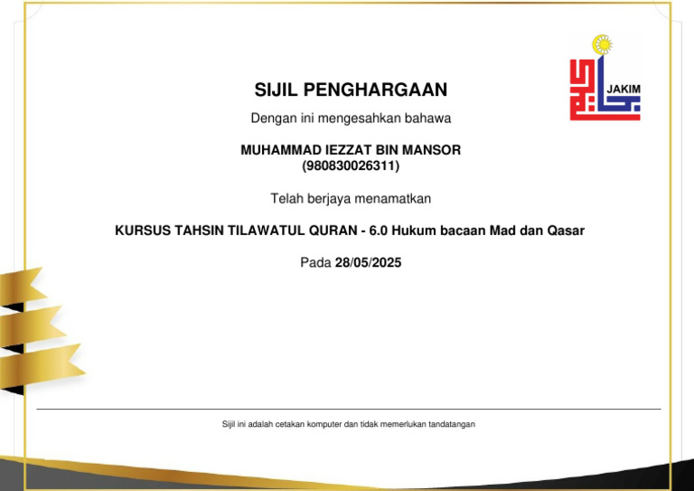 Sijil 6 | PDF