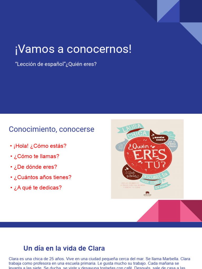 !vamos A Conocernos! A1-A2 | PDF