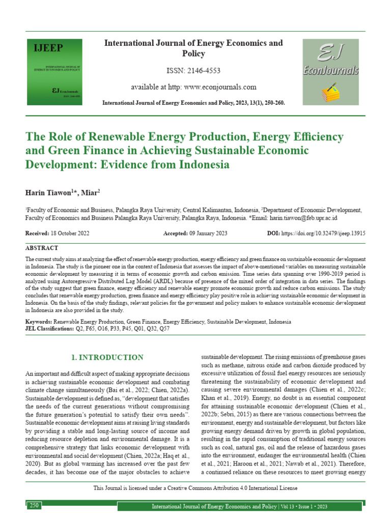 28 IJEEP 13915 TiawonArshian | PDF | Sustainability | Efficient Energy Use