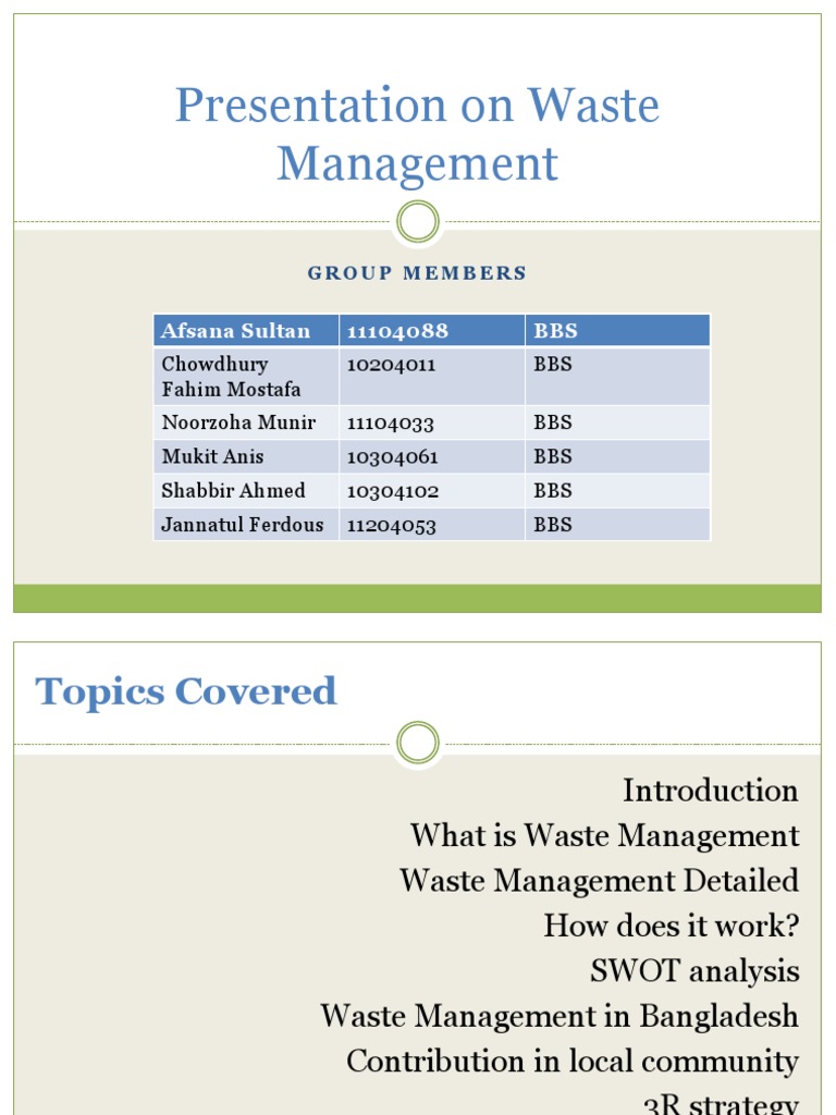 Waste Management GEO 101 | PDF | Waste Management | Reuse