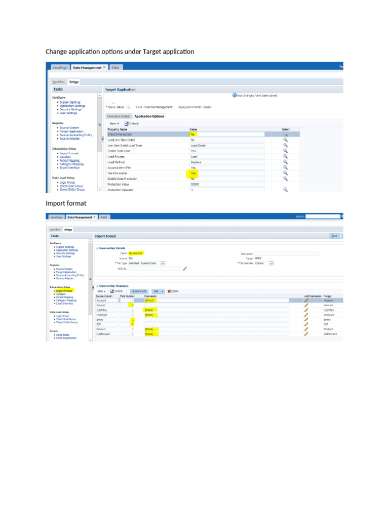 Target Application Change Options Guide | PDF