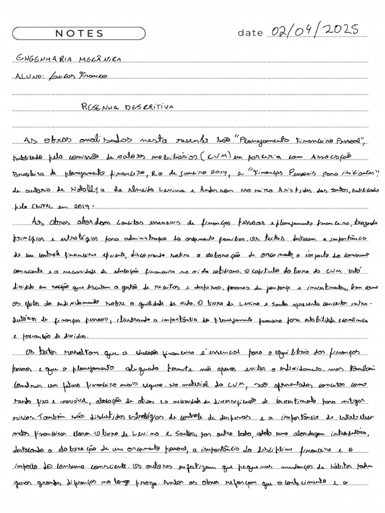 Resenha - Lucas Franco - 250402 - 100152 | PDF