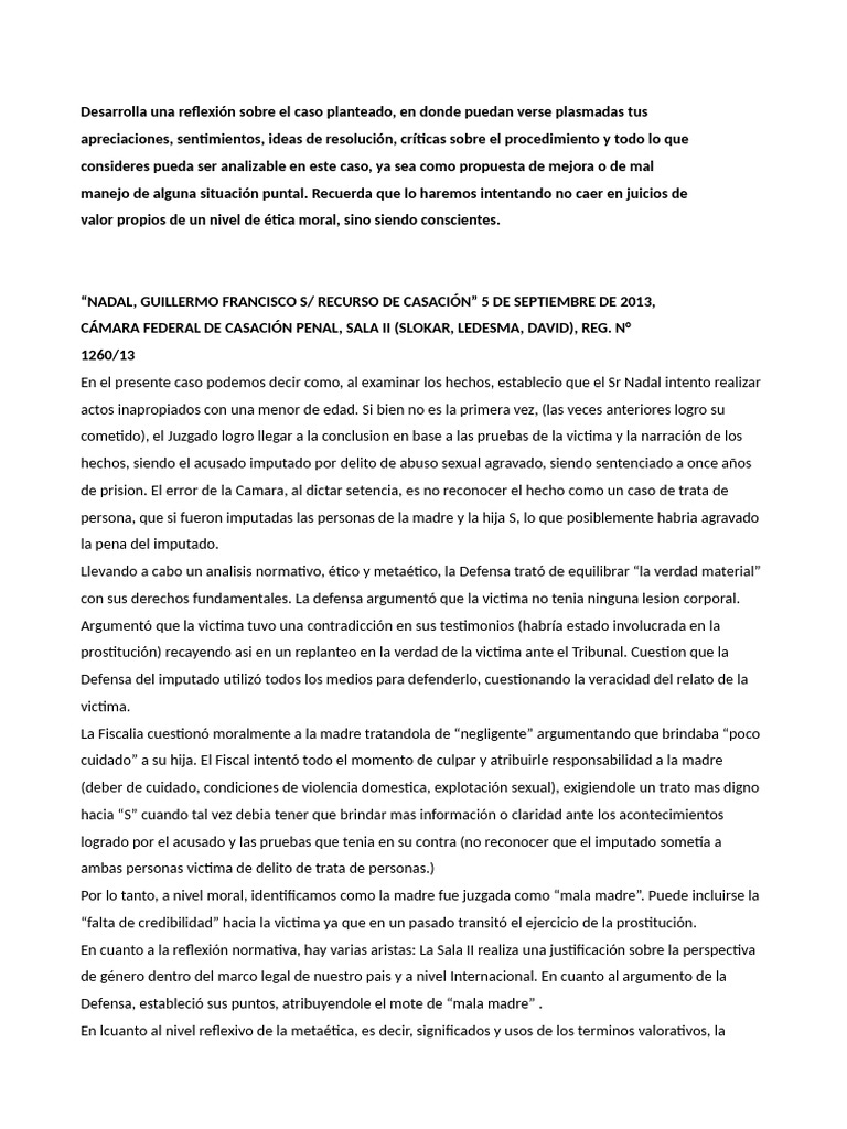 TP 1 Etica | PDF | Crímenes | Crimen y violencia