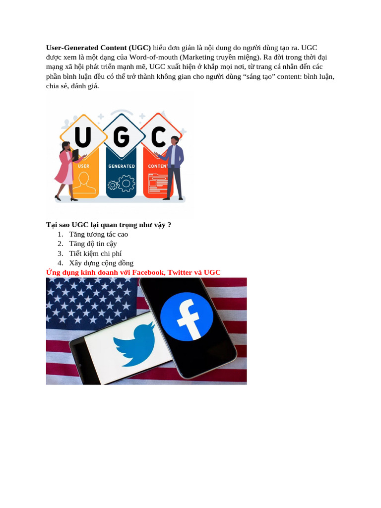 User-Generated Content (UGC) : NG D NG Kinh Doanh V I Facebook, Twitter Và UGC | PDF