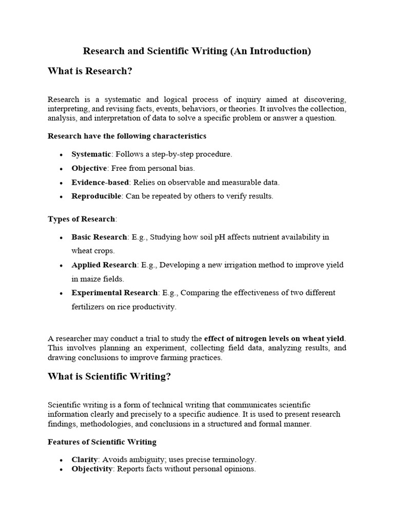 Characteristics of Scientific Writing | PDF | Science | Methodology