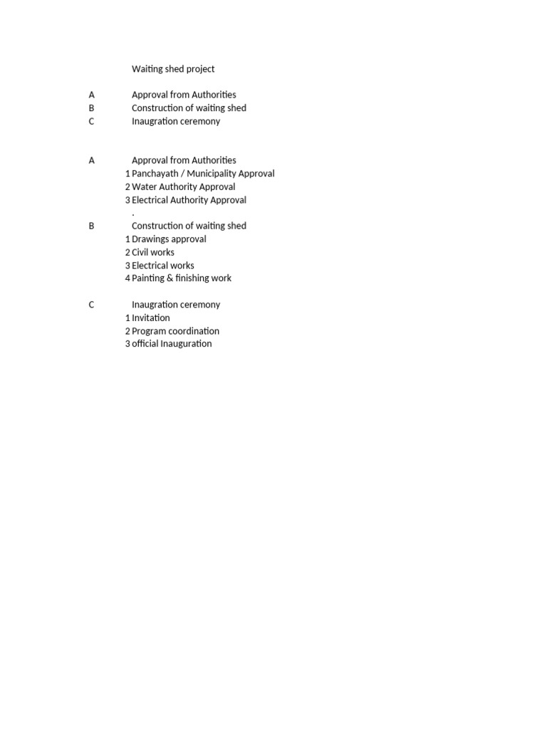 Waiting Shed Project Proposal | PDF