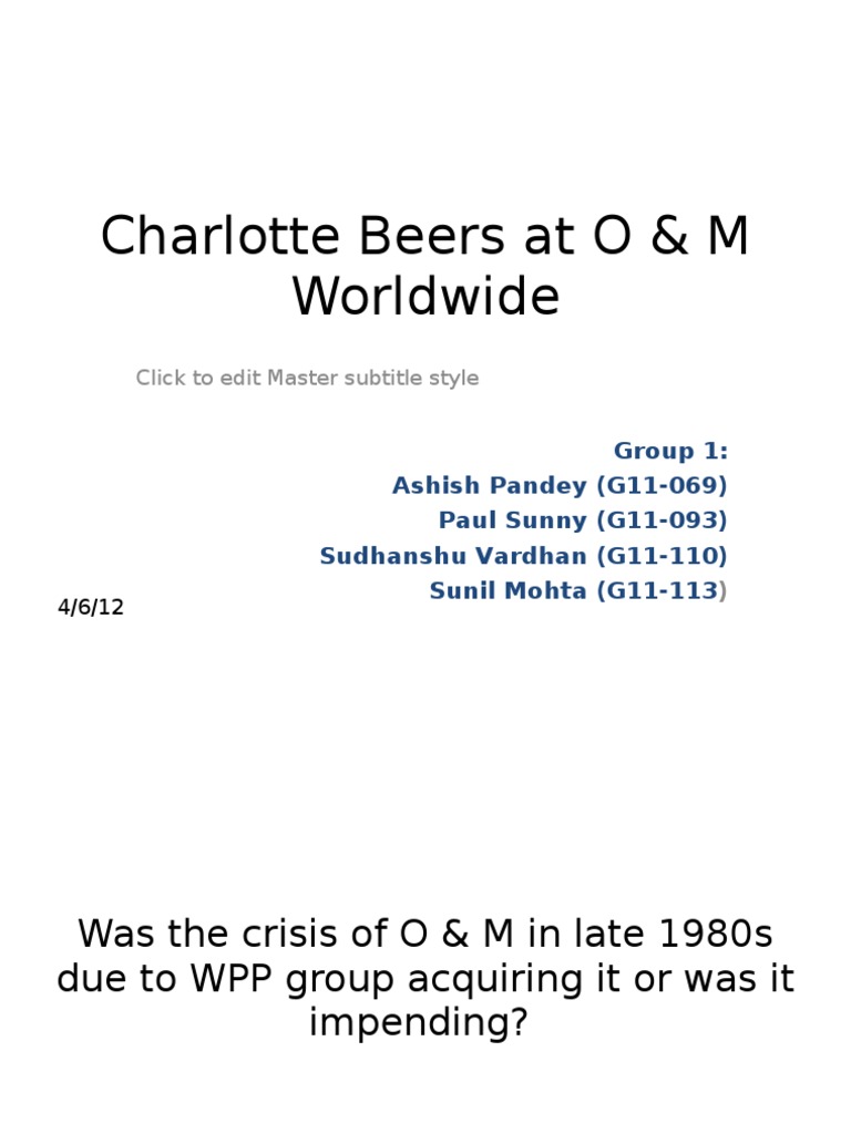 TSSP Ogilvy Case Analysis Group 1 | PDF | Marketing | Economies