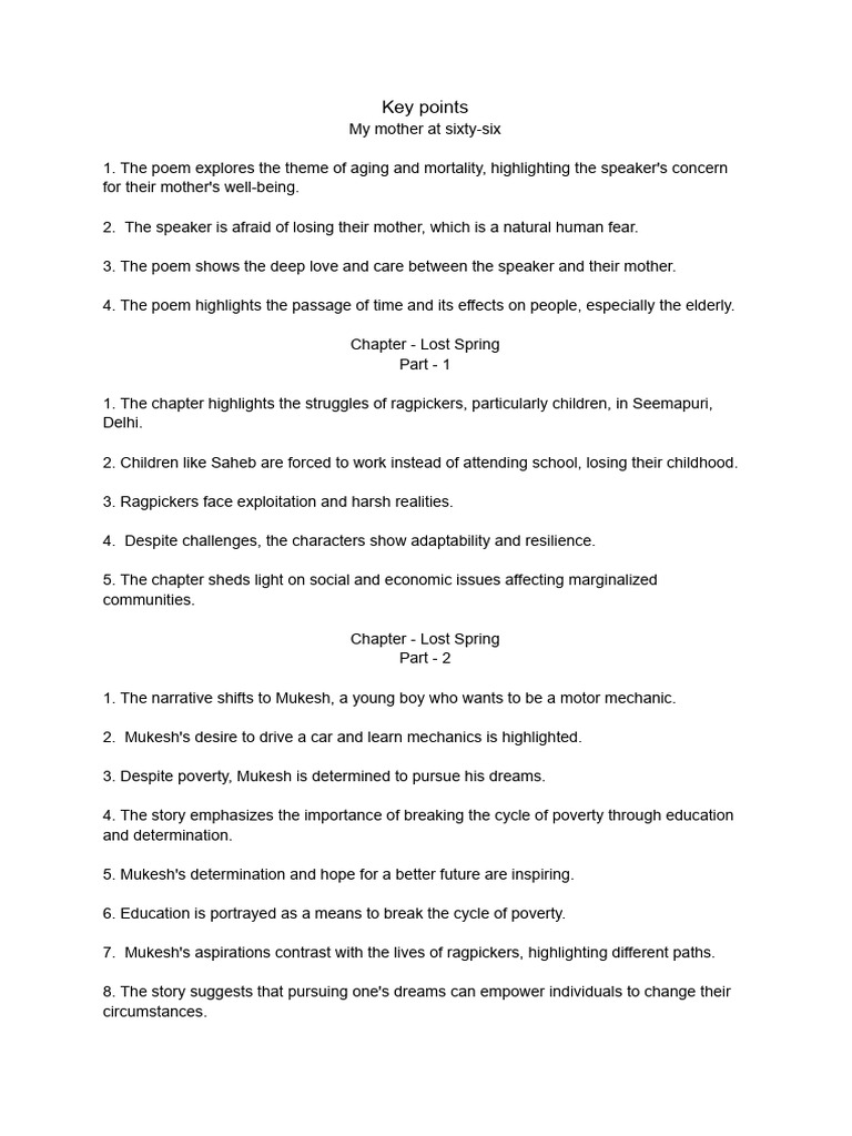 English Key Points | PDF