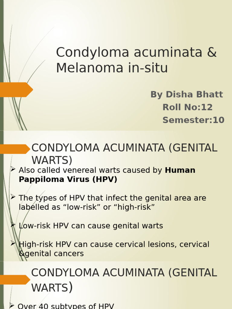 Condyloma Acuminata & Melanoma In-Situ | PDF | Cervical Cancer ...